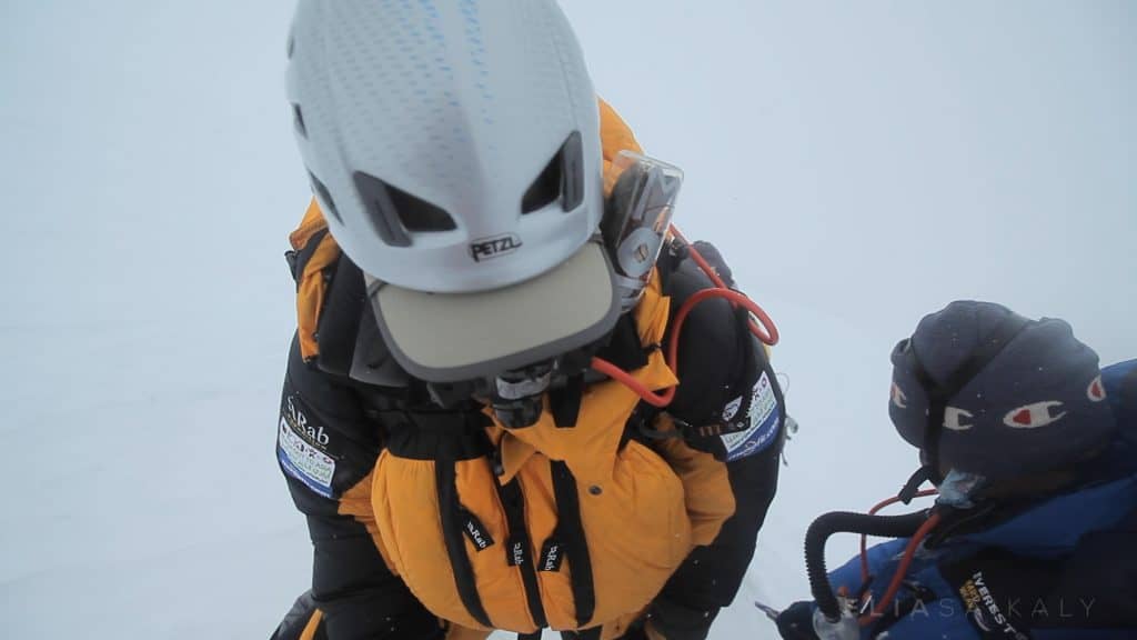 Climber up close on the Geneva Spur - Elia Saikaly Licensing