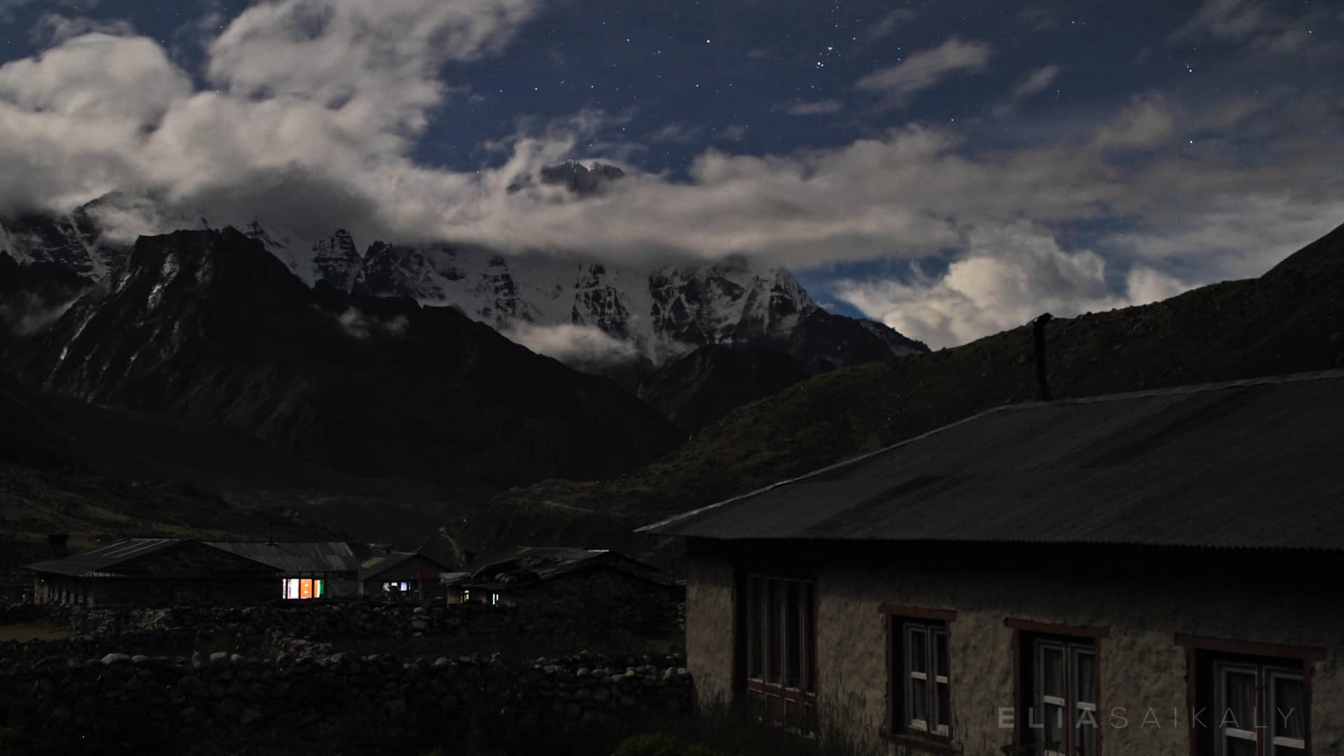 Pheriche village at night - Elia Saikaly Licensing
